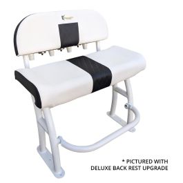 Fishmaster Pro Leaning Post - White with Backrest & White Upholstery ...